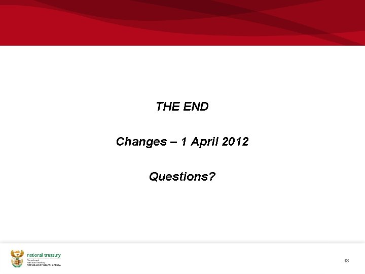 STANDARD CHART OF ACCOUNTS SCOA WORKSHOP Changes to