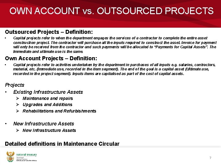 STANDARD CHART OF ACCOUNTS SCOA WORKSHOP Changes to