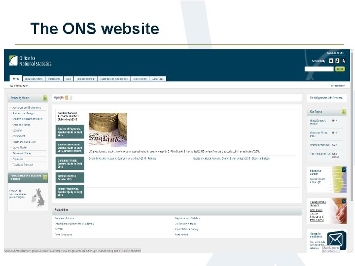 Engaging with users The ONS website user research