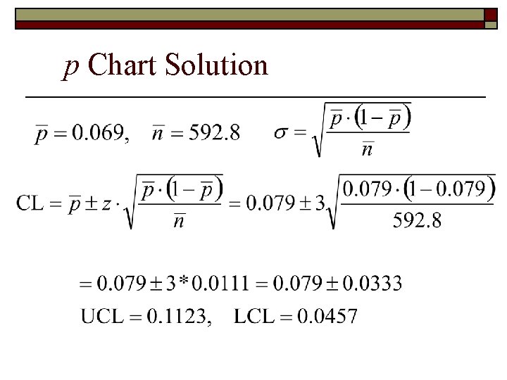 Statistical Process Control Operations Management Dr Ron Lembke