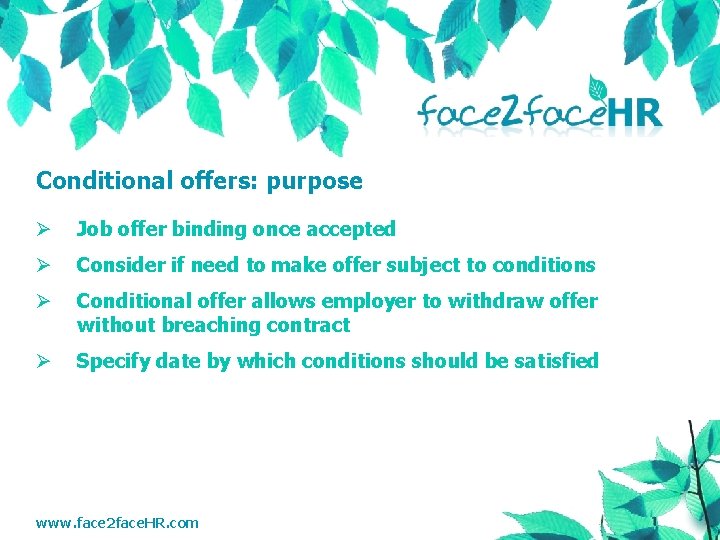 LD 014 Recruitment making a job offer seminar