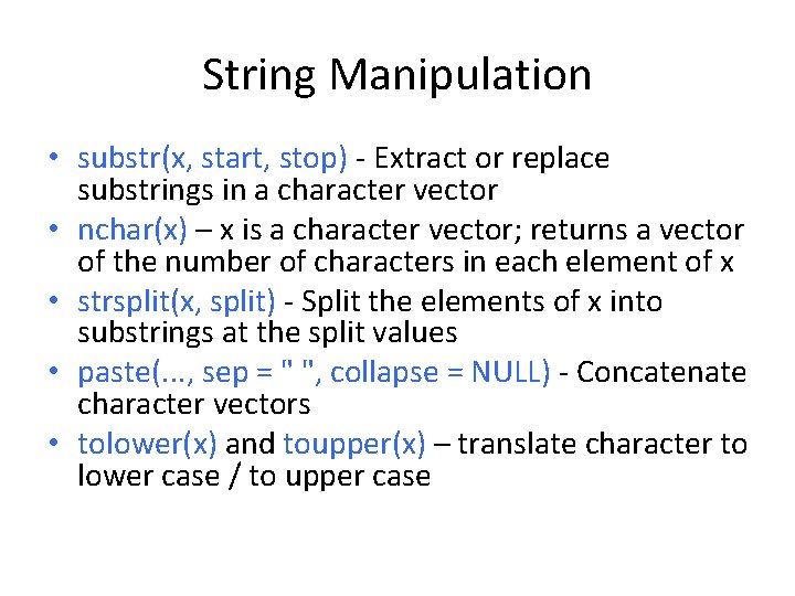 Text Manipulation These slides are a combination of