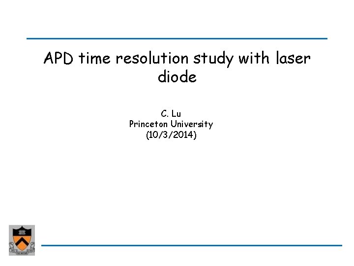 APD time resolution study with laser diode C