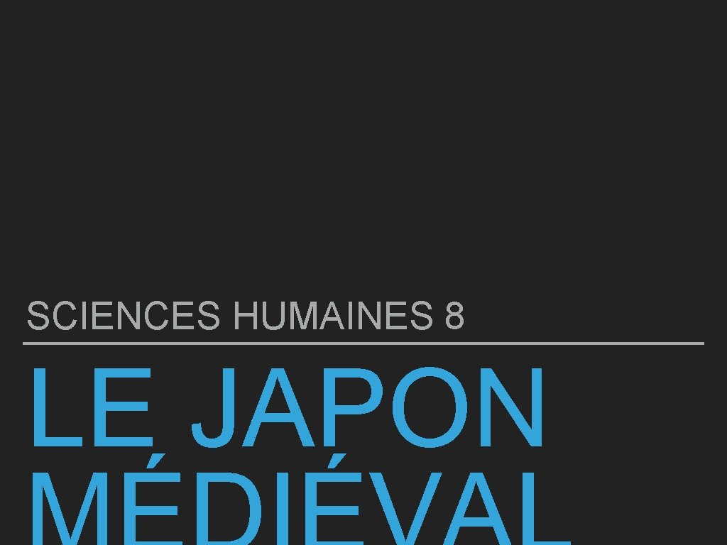 SCIENCES HUMAINES 8 LE JAPON GOGRAPHIE DU JAPON