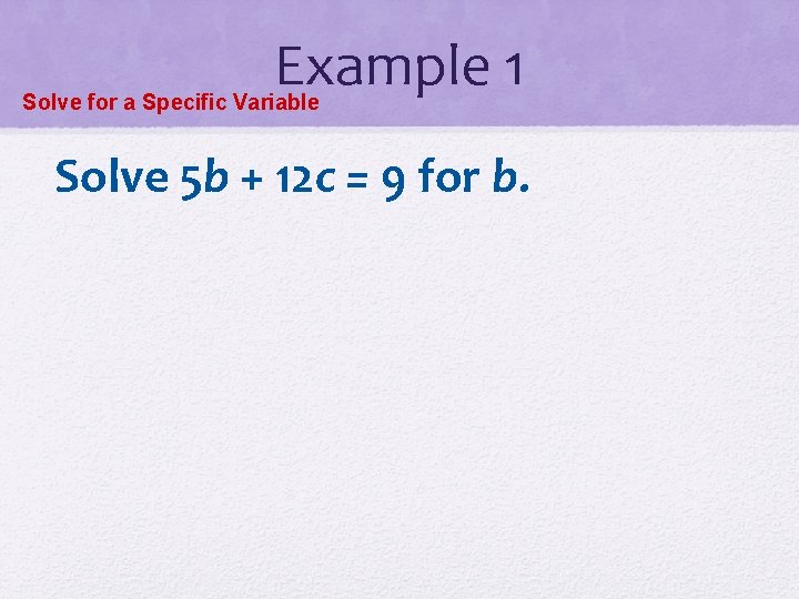 2 8 Literal Equations Algebra AB WarmUp Agenda