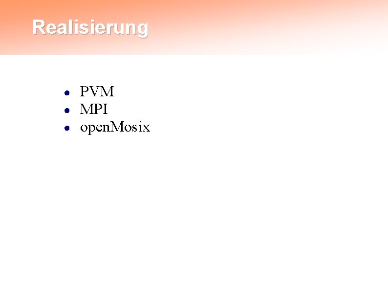 Clustering mit open Mosix von Christian Wiese Stefan