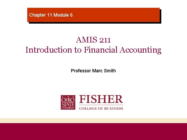 Chapter 11 Module 6 CHAPTER 1 MODULE 1