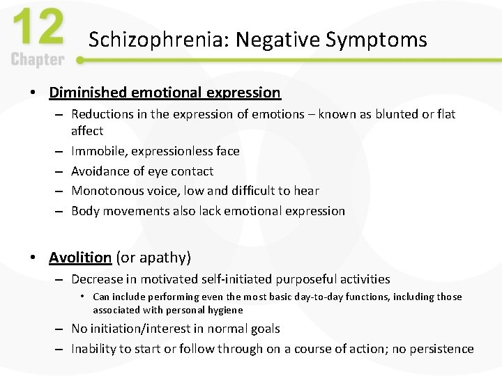 Chapter 12 Schizophrenia and Other Psychotic Disorders Outline