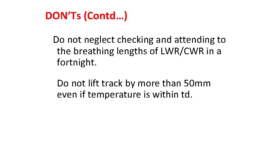 3 LONG WELDED RAILS LWR 3 10 COMPETENCY