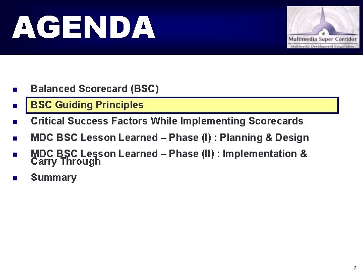 Best Practice Implementation CSFs Lesson Learned Balanced Scorecard