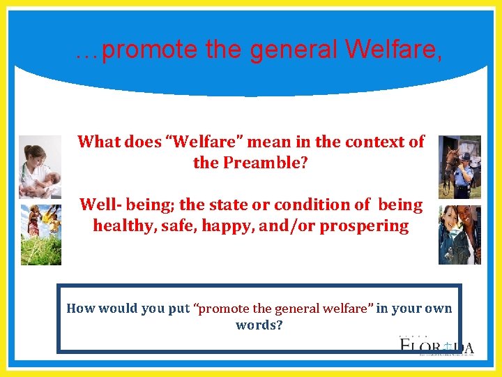Preamble Breakdown Interpreting the intentions of the Preamble
