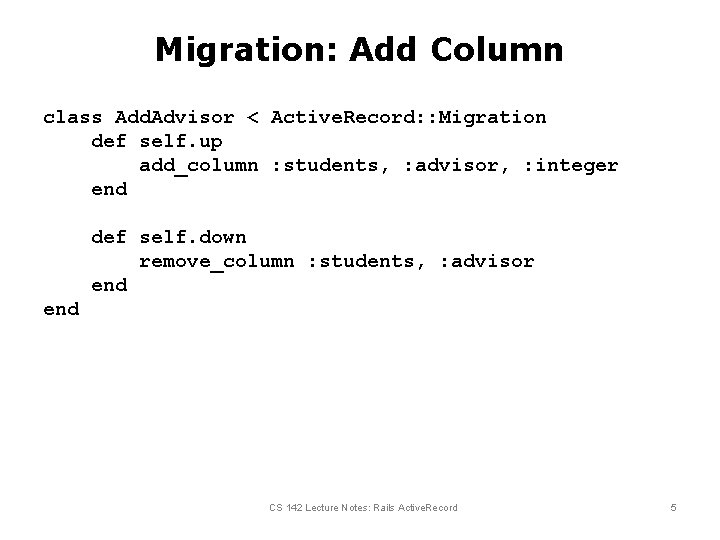 Model for Student Table SELECT FROM students id