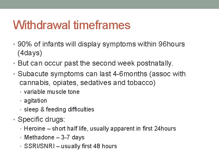Neonatal Abstinence Syndrome Dr Jubal John Paediatric Fellow