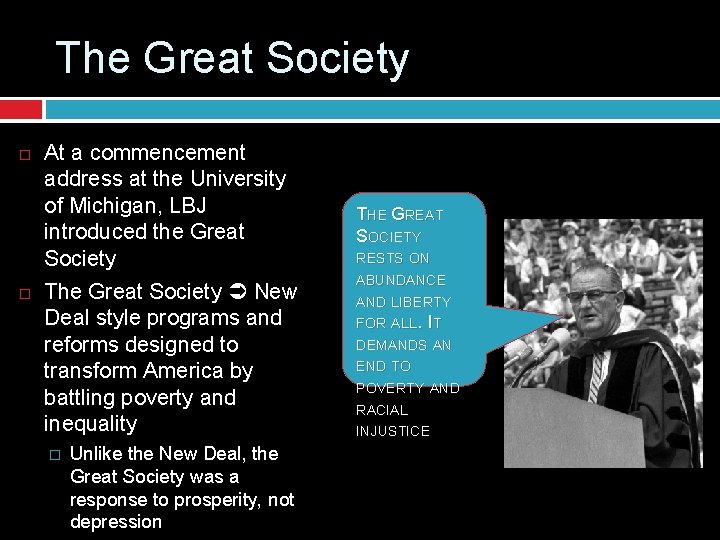 THE GREAT SOCIETY APUSH Spiconardi The Johnson Treatment
