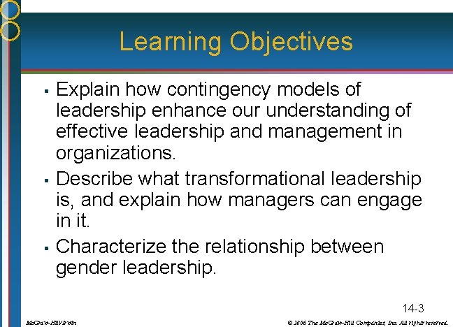 Leadership Chapter 1 14 Learning Objectives After studying