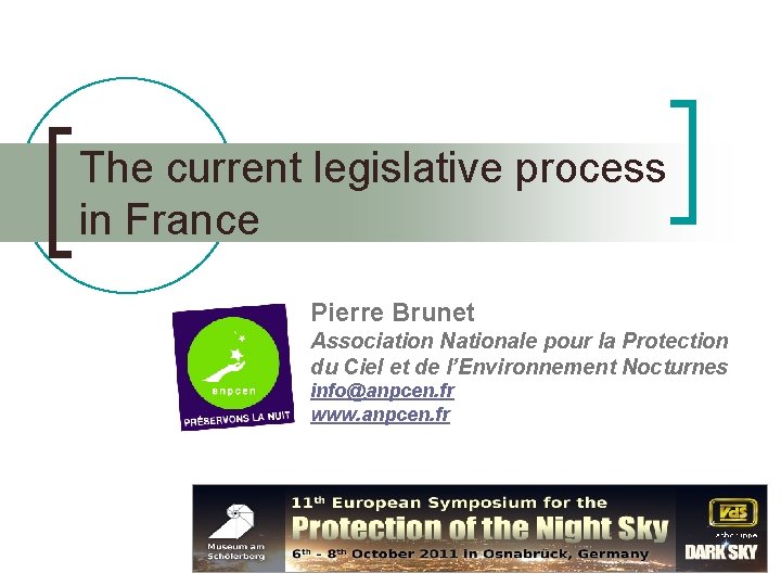 The current legislative process in France Pierre Brunet
