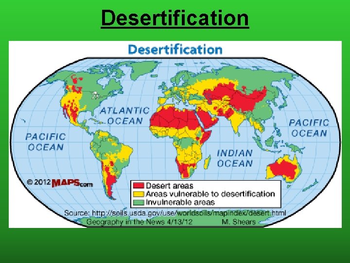 VOCABULARY WORDS Desertification Desert Farming Aquaponics Algae Farming