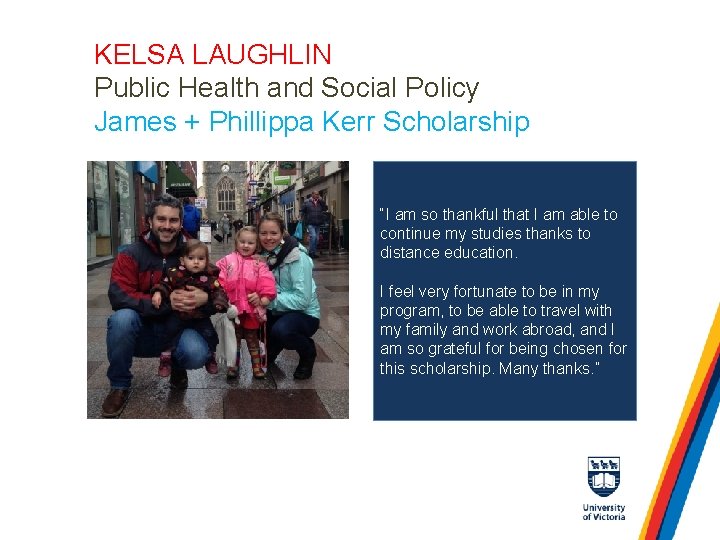 THANK YOU Scholarships and bursaries have a positive