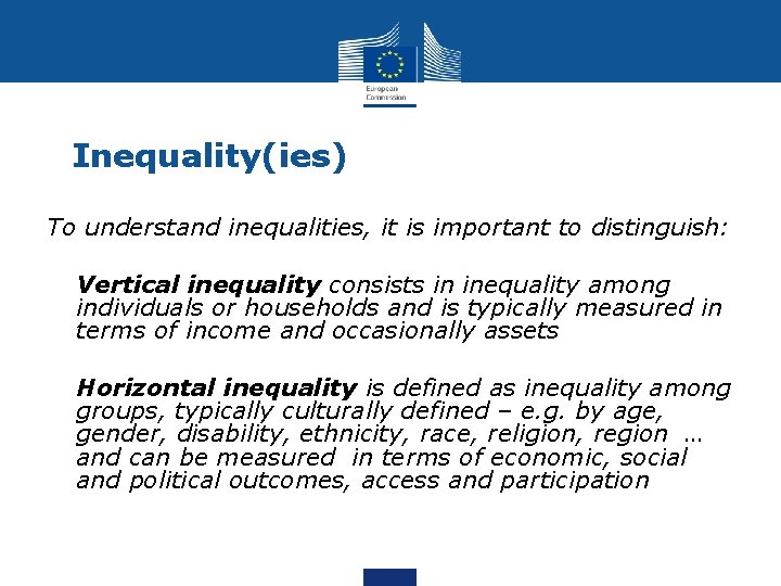 LEAVE NO ONE BEHIND INCLUSION TO TACKLE INEQUALITIES