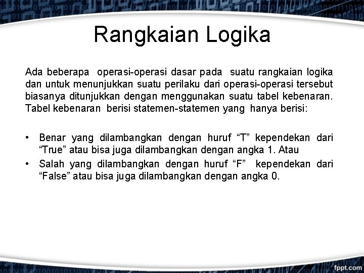 Elektronika dan Instrumentasi Elektronika Digital 2 Gerbang Logika
