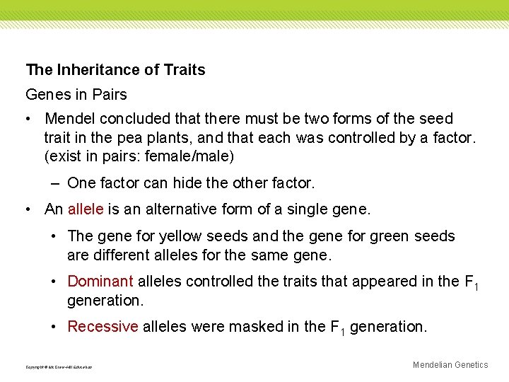 Essential Questions What is the significance of Mendels
