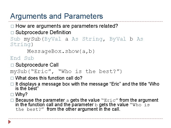 CS 0004 Introduction to Programming Subprocedures and Modular