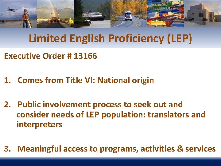 Alaska Department of Transportation Public Facilities Title VI