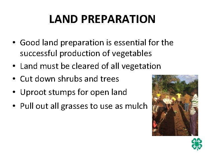 Vegetable Crop Production LEARNING OBJECTIVES By the end