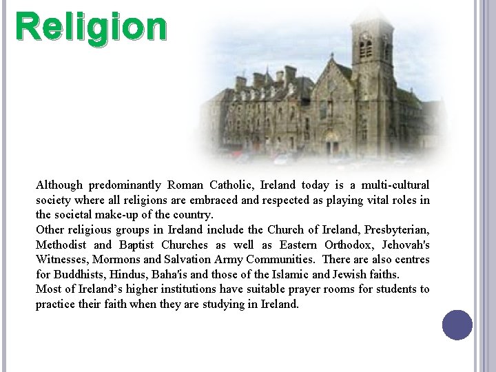 Irish culture Holidays Religion Symbols Language and minorities