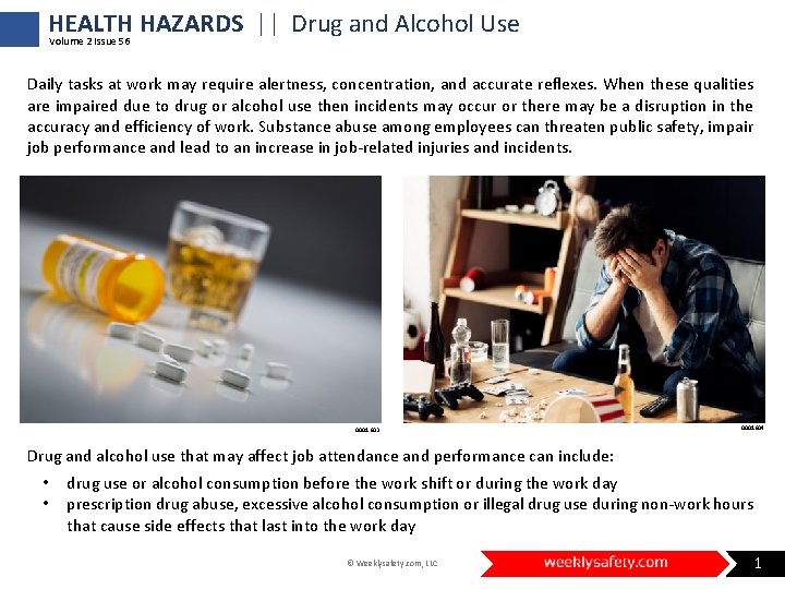 HEALTH HAZARDS Drug and Alcohol Use Volume 2