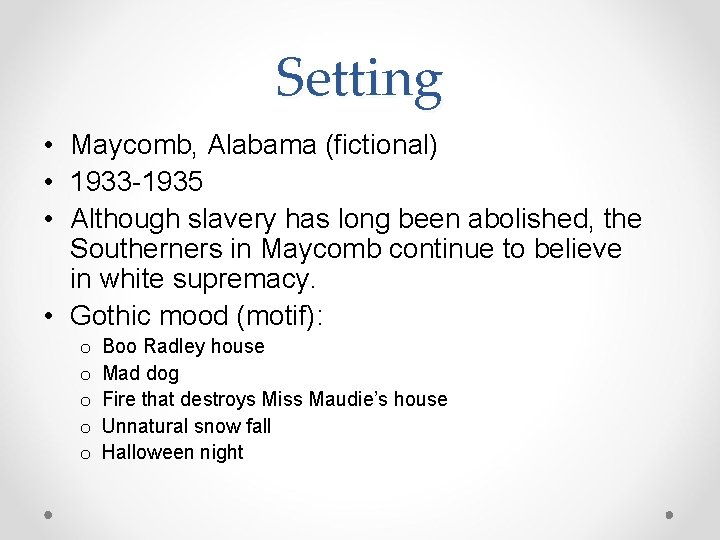 To Kill a Mockingbird Notes By Harper Lee