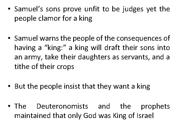 The Kings Becoming a Nation Inclass review timeline