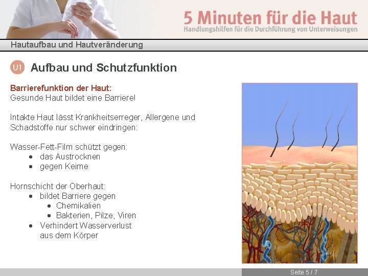 Hautaufbau und Hautvernderung Aufbau und Schutzfunktion Seite 1
