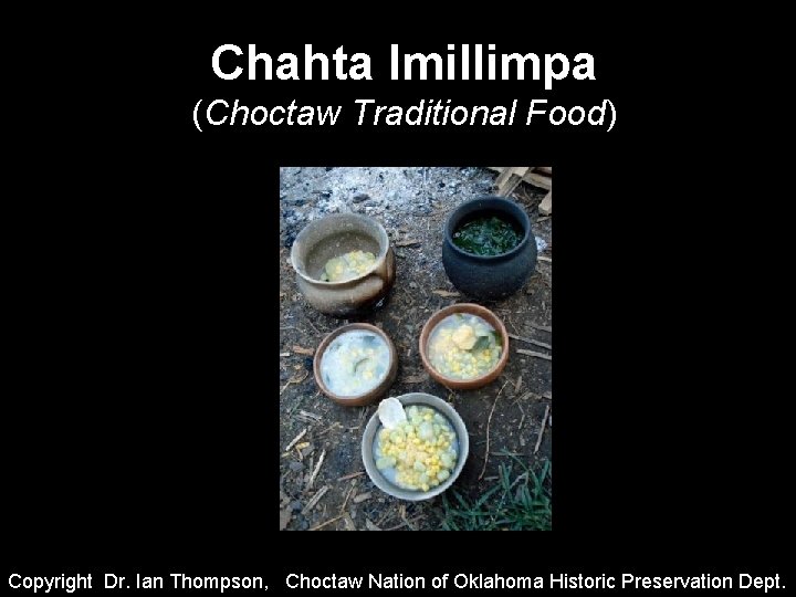 Chahta Imillimpa Choctaw Traditional Food Copyright Dr Ian