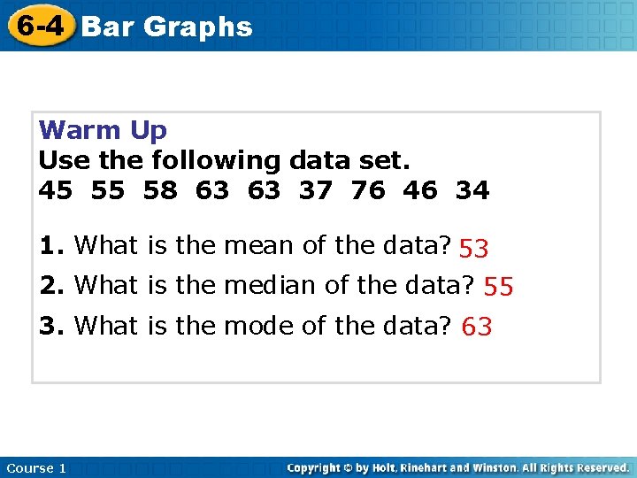 6 4 Bar Bar Graphs Warm Up Problem