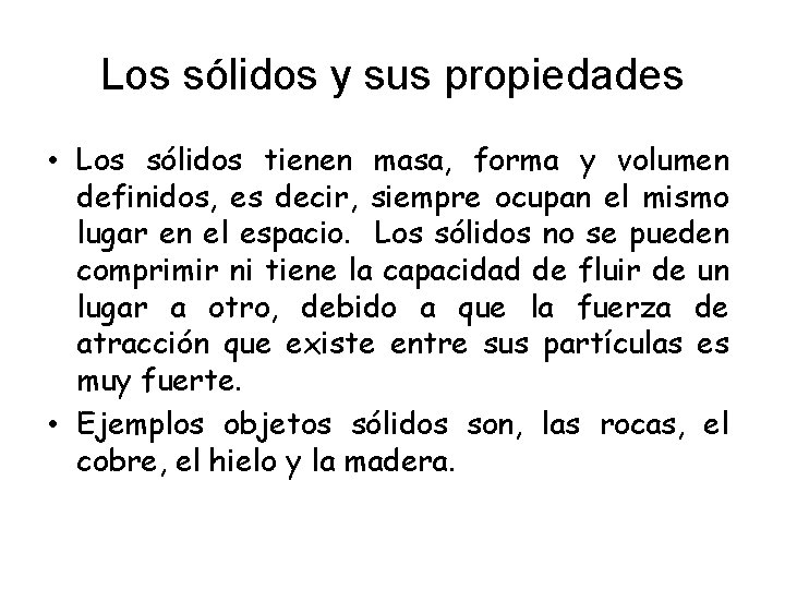 Unidad N 1 Propiedades de la materia Si