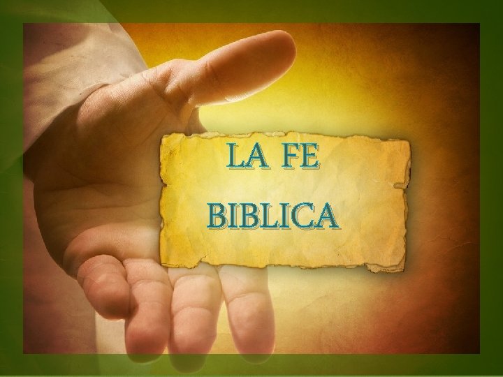 LA FE BIBLICA QUE ES El escritor de