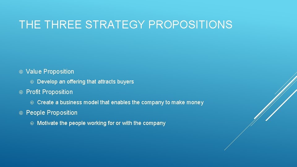 CHAPTER 9 ALIGN VALUE PROFIT AND PEOPLE PROPOSITIONS