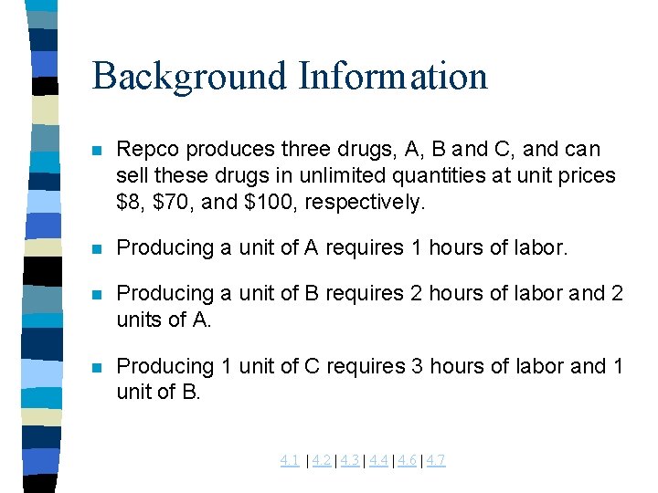 Example 4 5 Production Process Models Background Information
