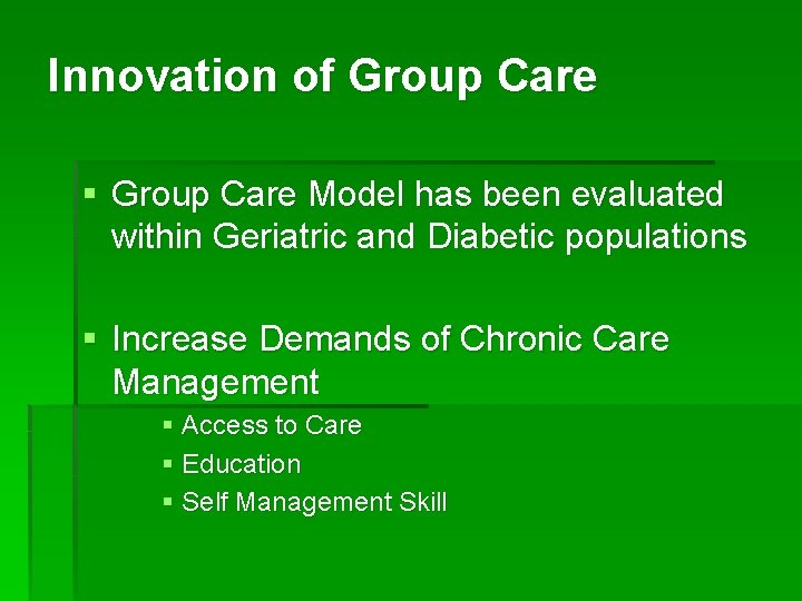 Strength in Numbers in the Kitchen Innovative Group