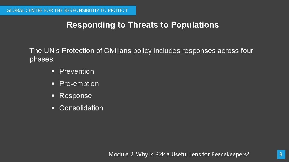 GLOBAL CENTRE FOR THE RESPONSIBILITY TO PROTECT Module