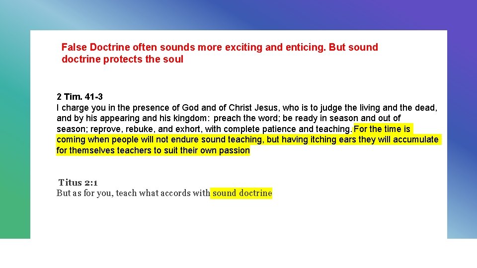 Basic Christian Doctrine Introduction to the Study of