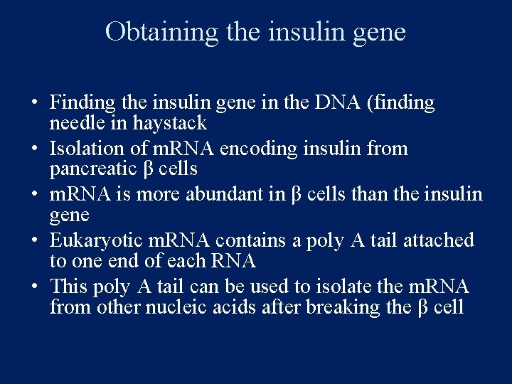 Cloning and expression of Human insulin gene Diabetes