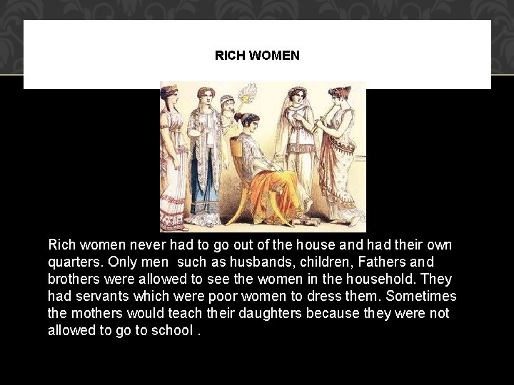 ANCIENT GREEK WOMEN THE IMPORTANCE OF GREEK WOMEN