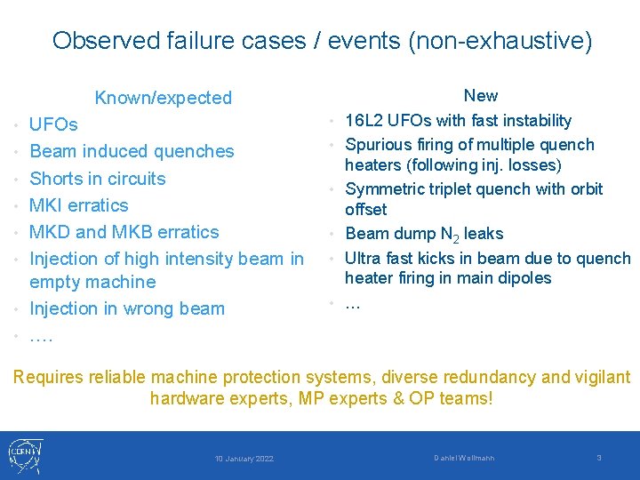 Machine Protection Systems Run 2 recap Observed failure