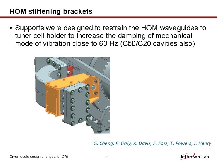 Cryomodule design modifications for C 75 implementation and