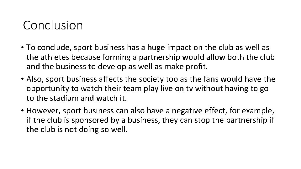 Business of Sport Done by Mohmedtalha Patel Introduction