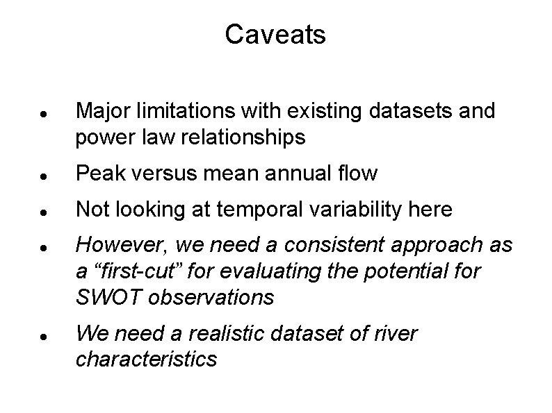 Global rivers that will be observed by SWOT