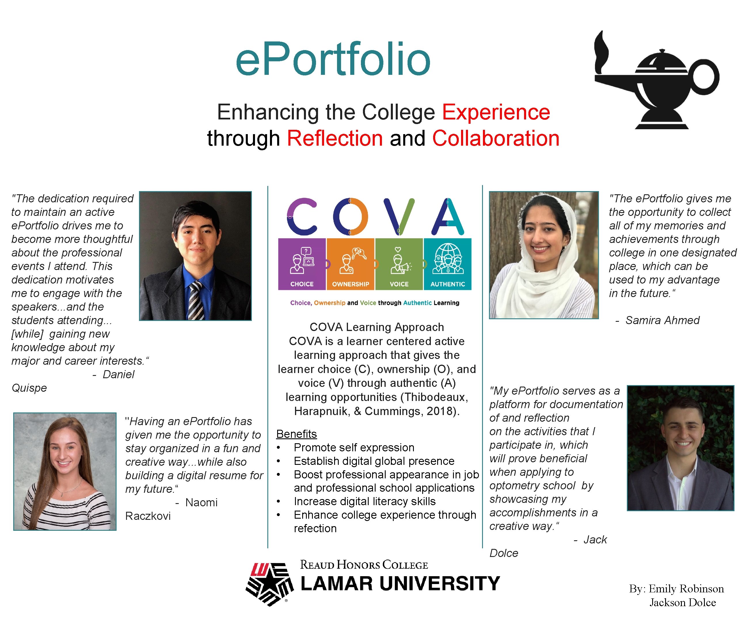 e Portfolio Enhancing the College Experience through Reflection