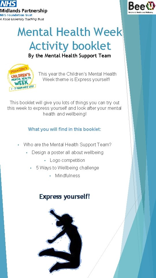 Mental Health Week Activity booklet By the Mental